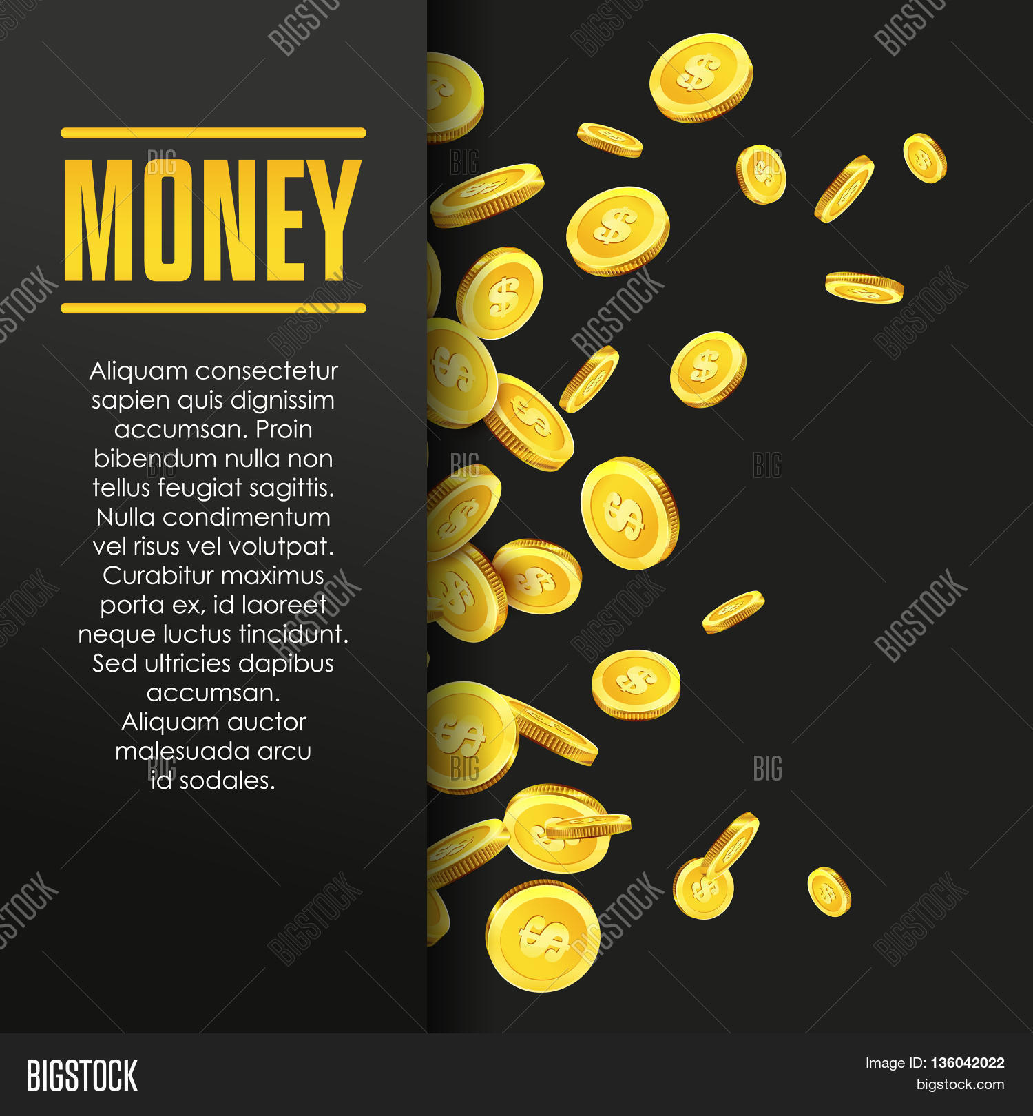 Money poster or banner design template. Stock Photo & Stock Images ...