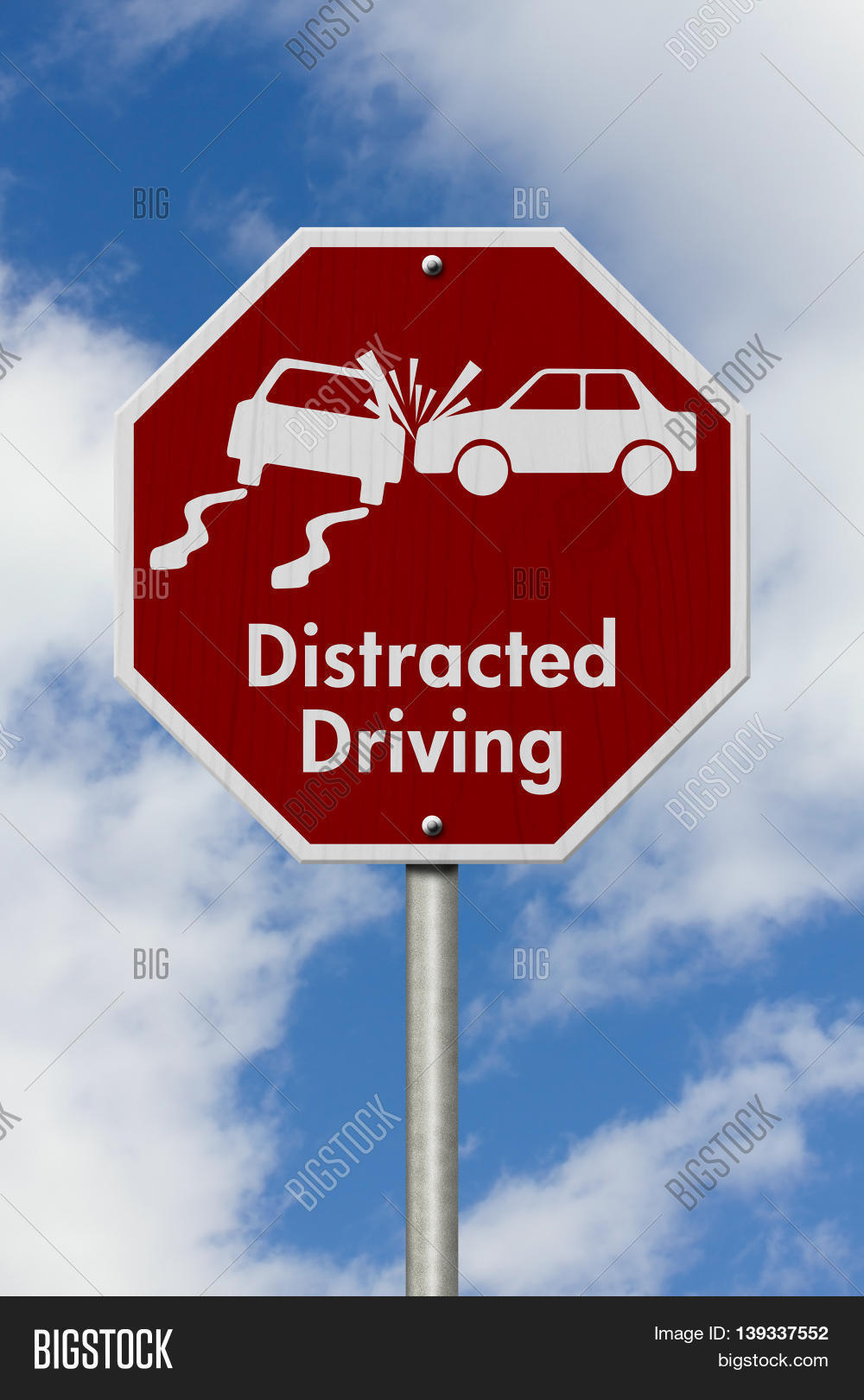 Stop Distracted Driving Road Sign Image & Photo | Bigstock Stop Distracted Driving Road Sign Image & Photo | Bigstock