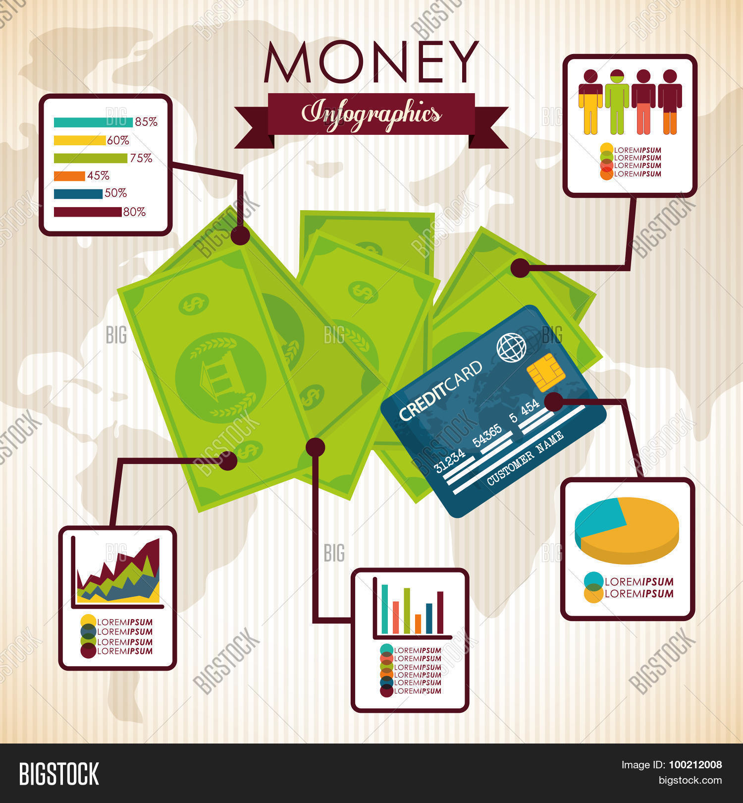 Money Infographic Vector & Photo (Free Trial) | Bigstock