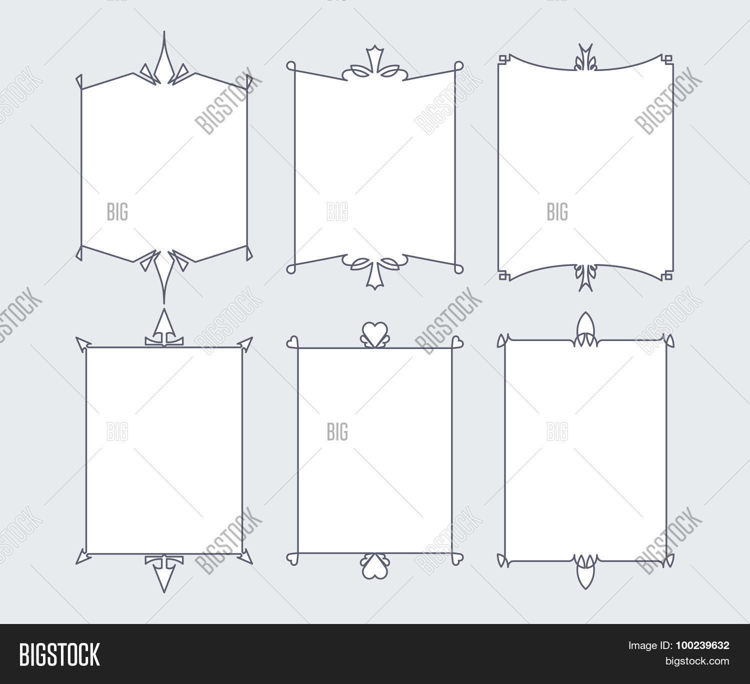 Set 6 Calligraphic Vector & Photo (Free Trial) | Bigstock