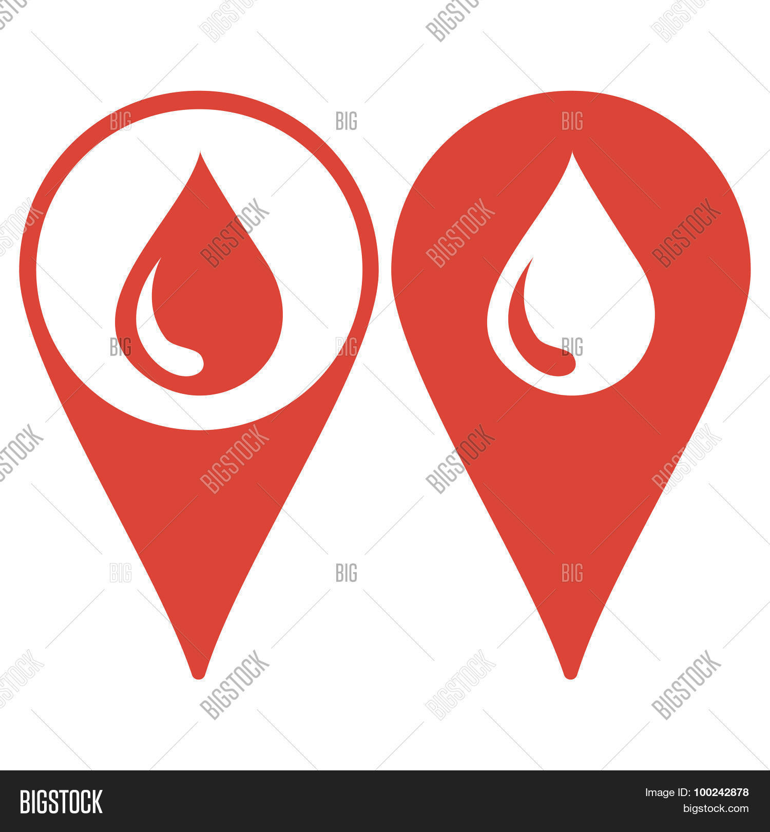 Map Pointer. Water Vector & Photo (Free Trial) | Bigstock