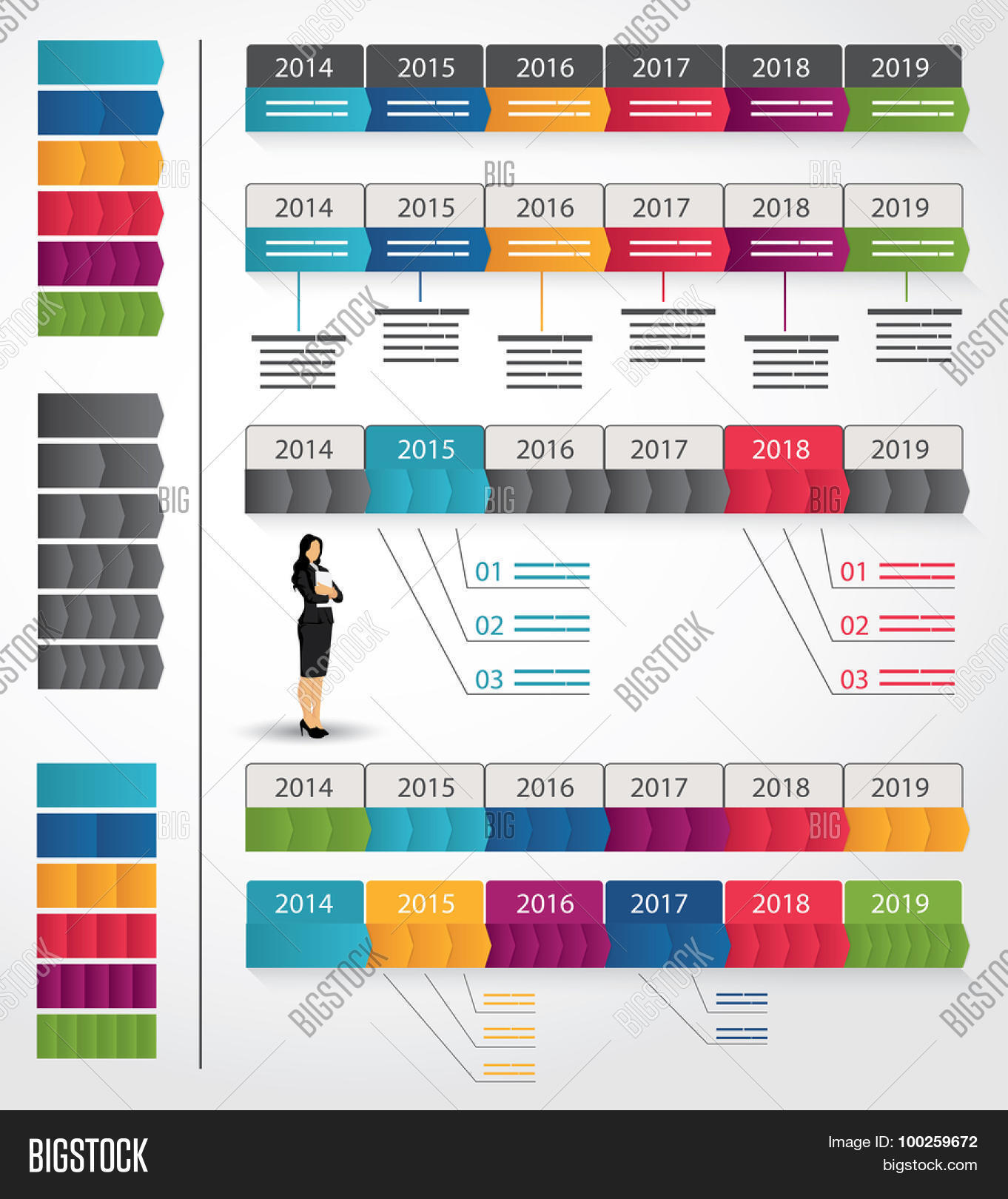 Collection Timeline Vector & Photo (Free Trial) | Bigstock