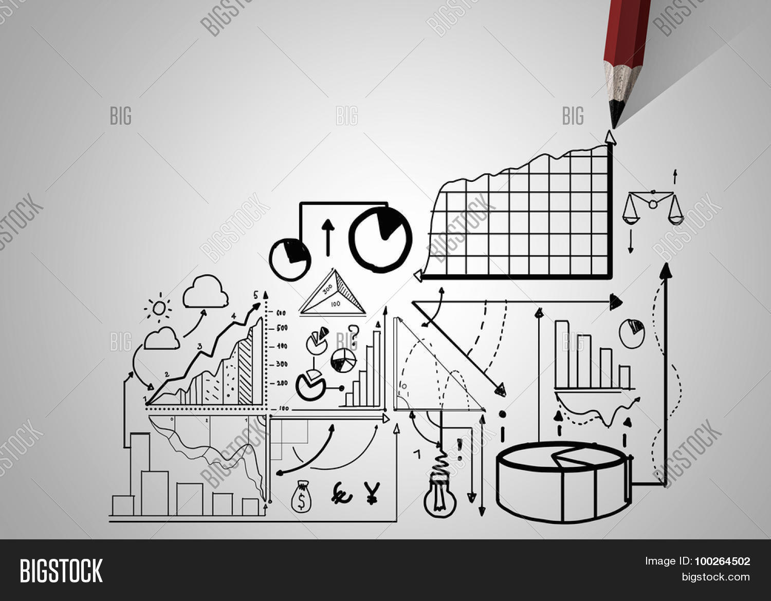 Market Concept Pencil Image & Photo (Free Trial) | Bigstock