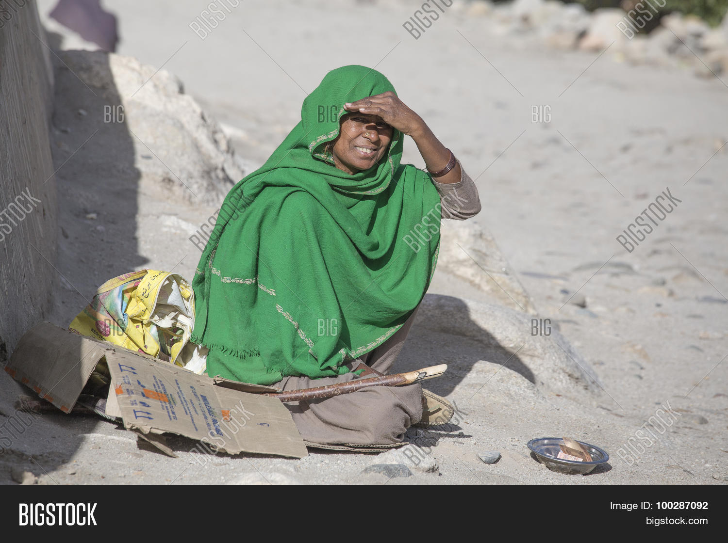 Poor Woman Begs Money Image & Photo (Free Trial) | Bigstock