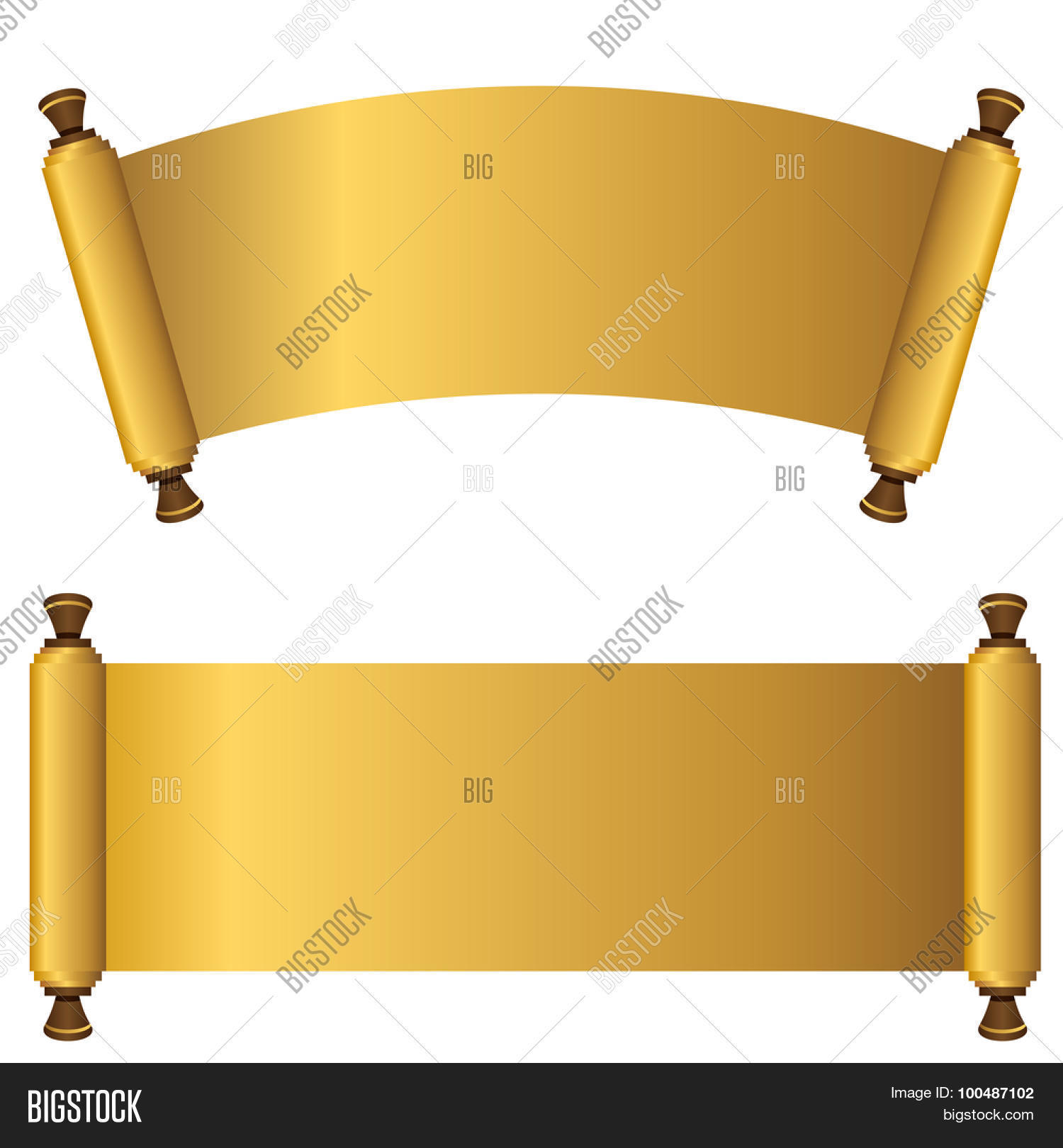 Image 3d Gold Scroll Vector & Photo (Free Trial) | Bigstock