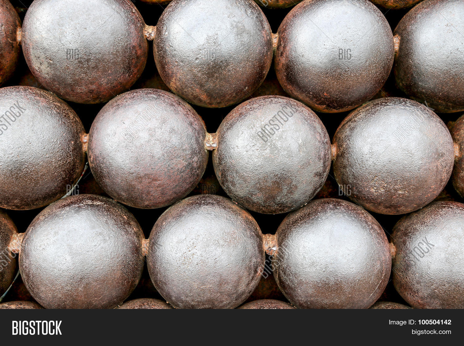 Cannon Balls Arranged Image & Photo (Free Trial) | Bigstock