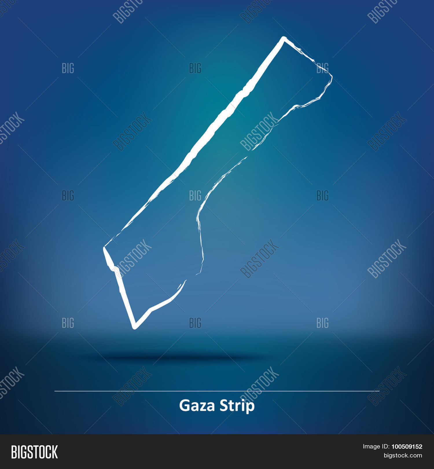 Doodle Map Gaza Strip Vector & Photo (Free Trial) | Bigstock