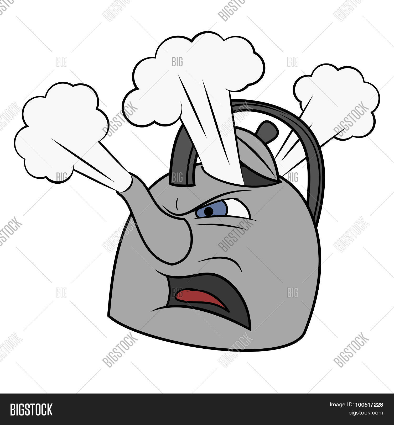 Angry Tea Kettle Vector & Photo (Free Trial) | Bigstock