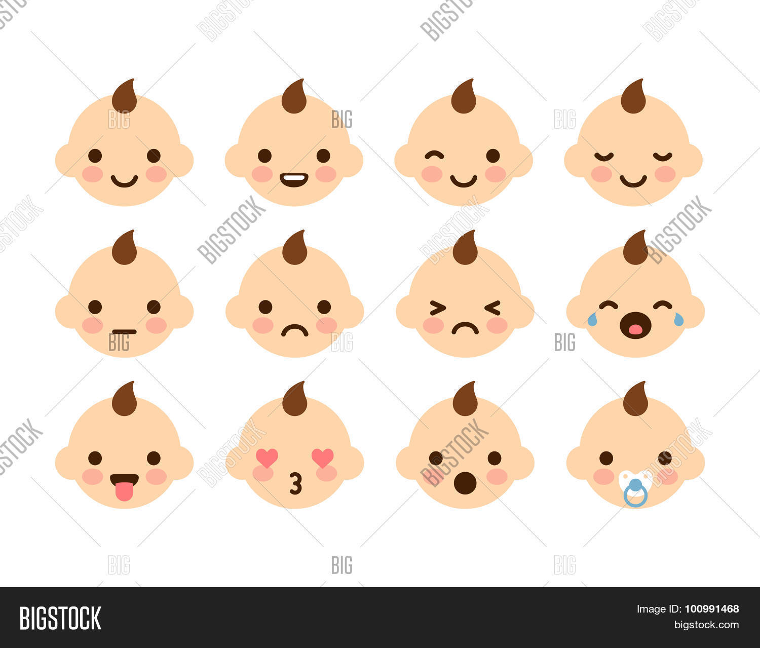 Baby Emoticons Vector & Photo (Free Trial) | Bigstock