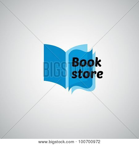 Blue Open Book Logo Vector & Photo (Free Trial) | Bigstock