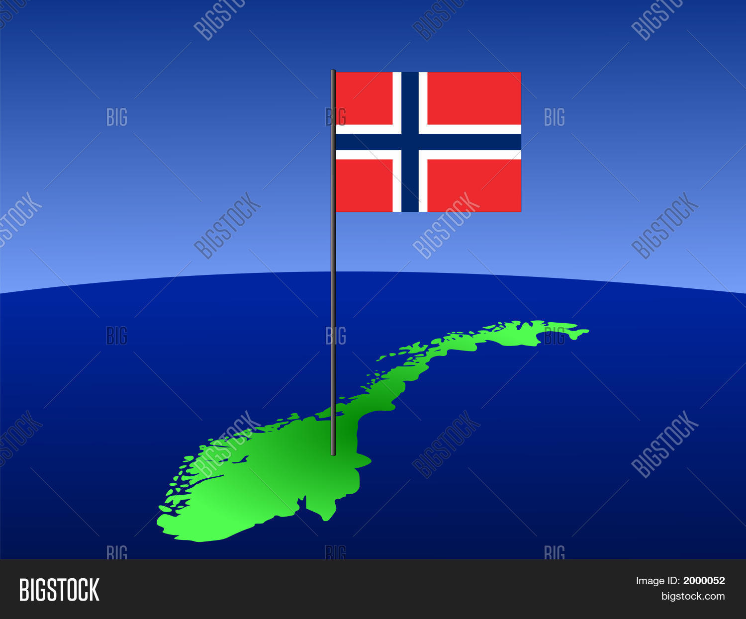 Map Norwegian Flag Image & Photo (Free Trial) | Bigstock