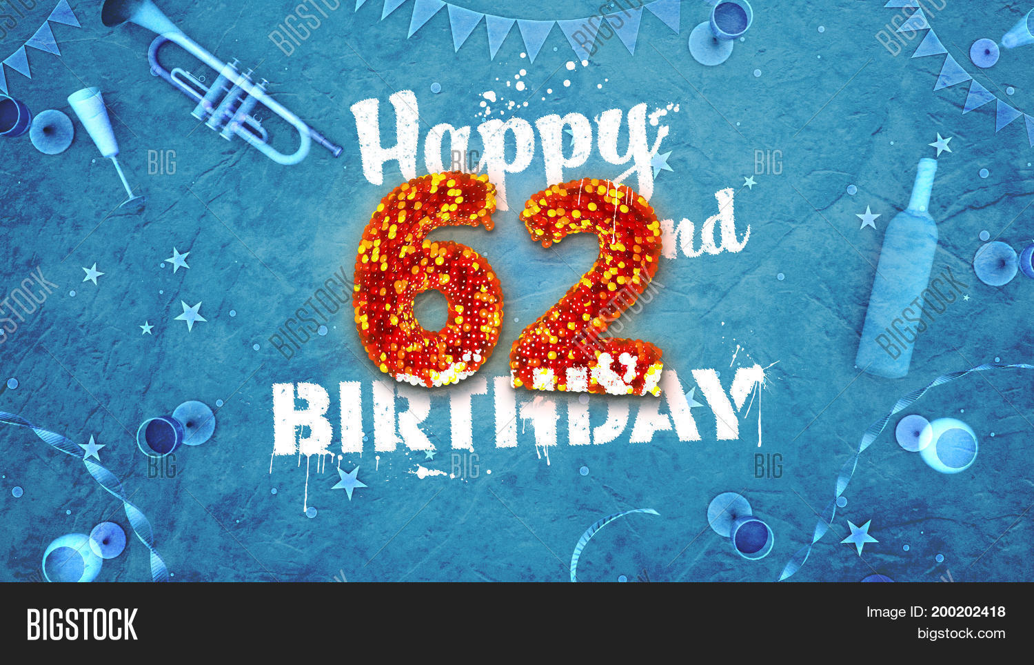 Happy 62Nd Birthday Image & Photo (Free Trial) | Bigstock