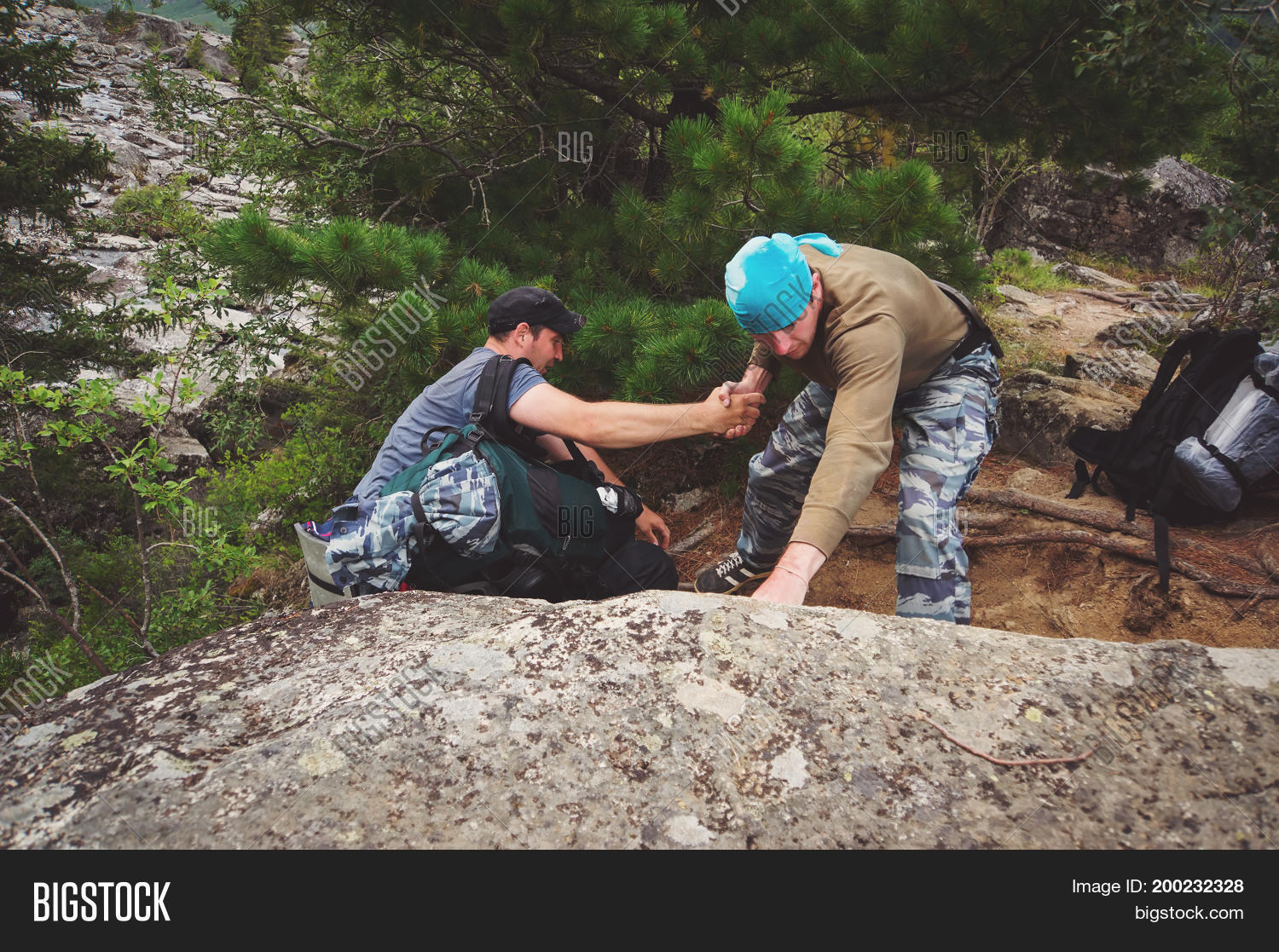 Man Helps Friend Large Image & Photo (Free Trial) | Bigstock