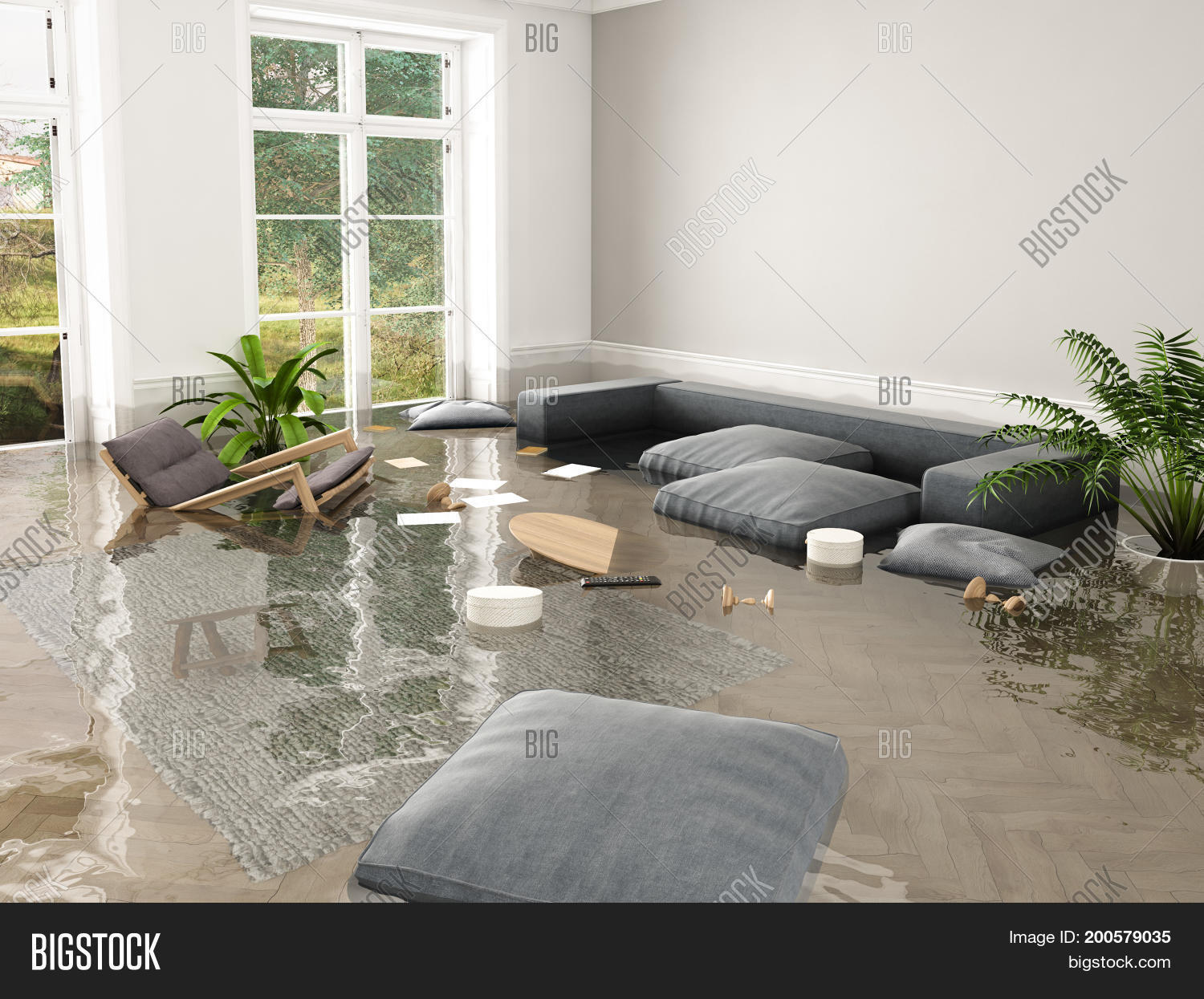 3d Rendering. Flood Image & Photo (Free Trial) | Bigstock