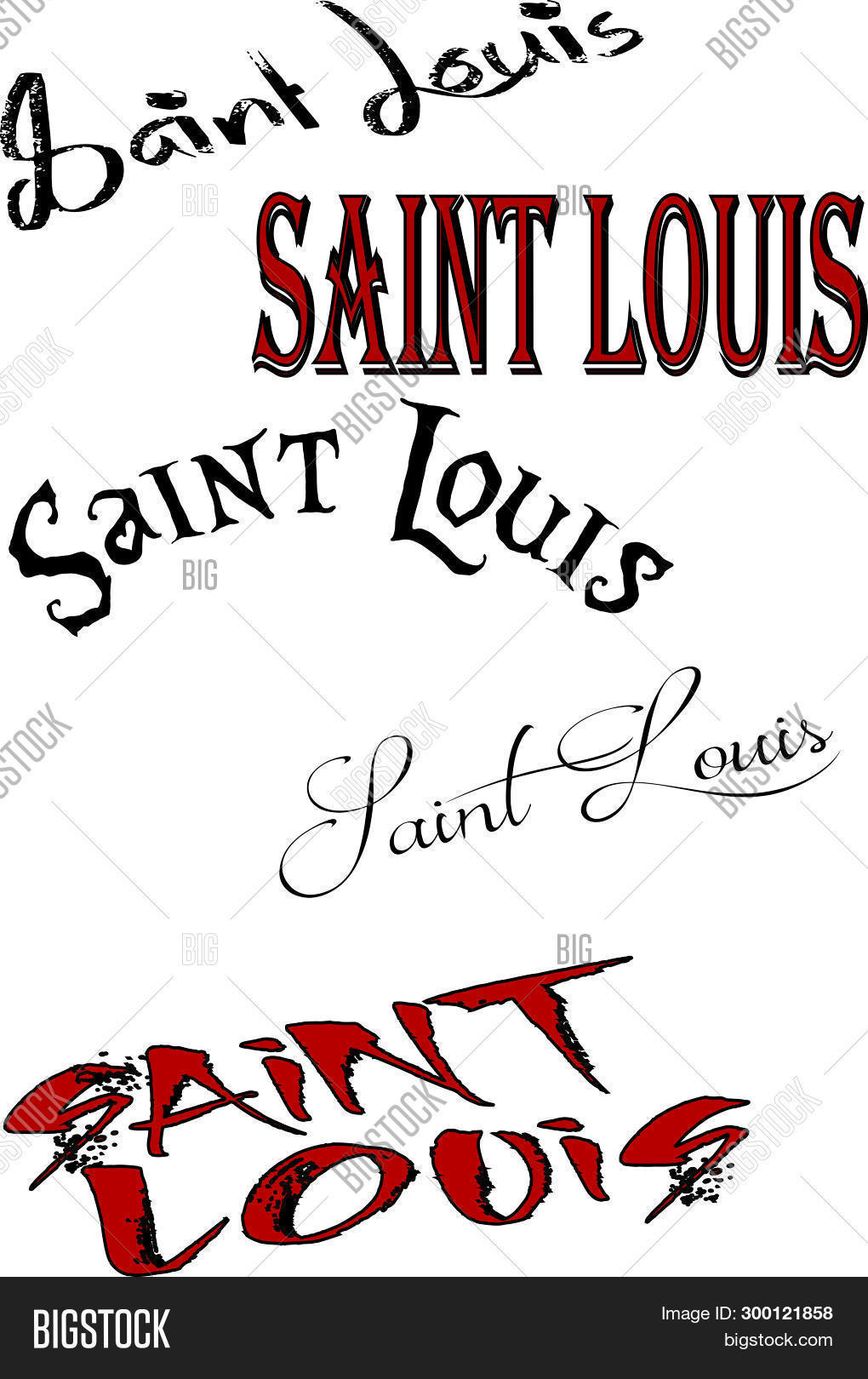 Saint Louis Text Sign Vector & Photo (Free Trial) | Bigstock