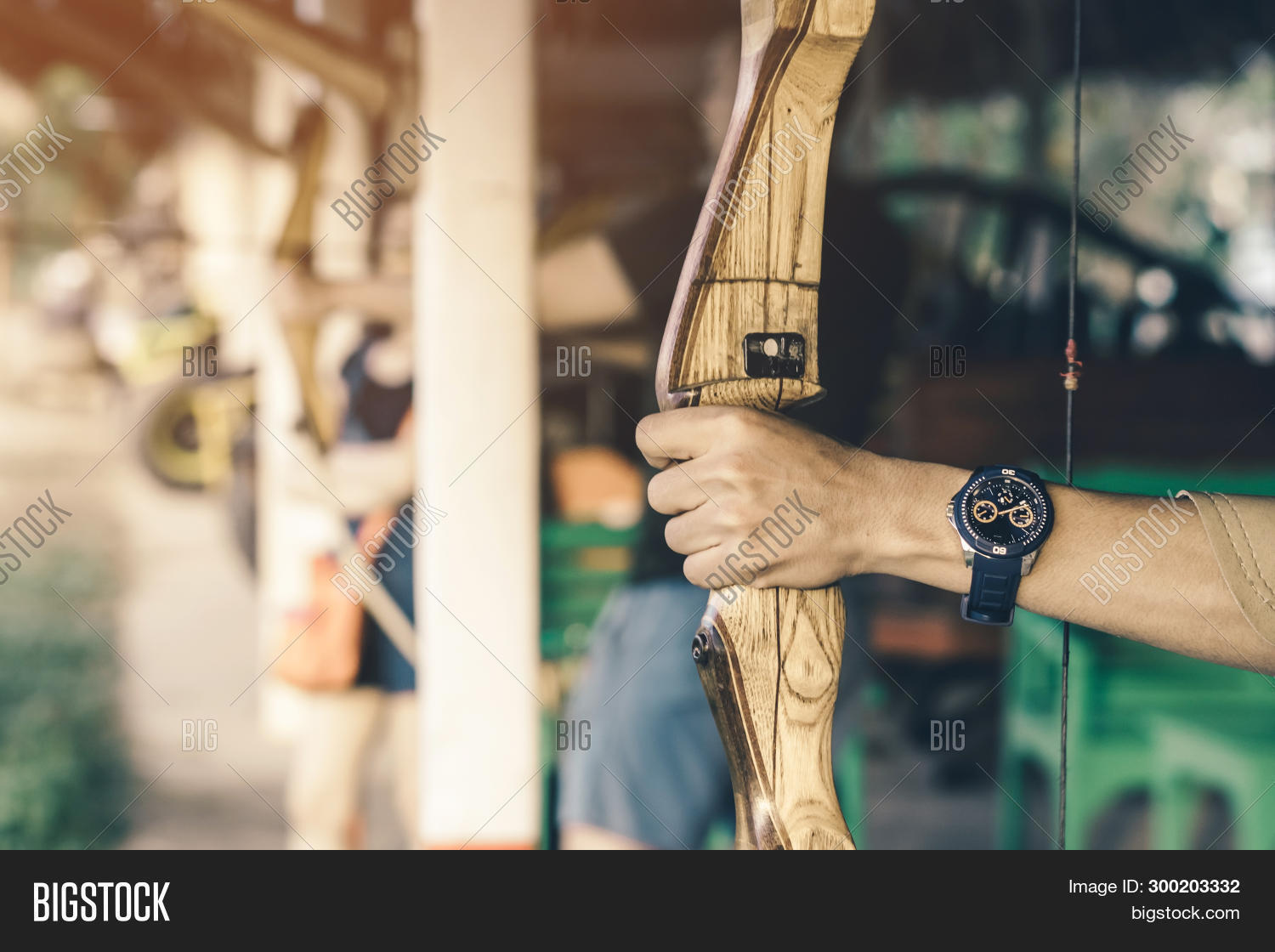 Tourists Try Use Bow Image & Photo (Free Trial) | Bigstock