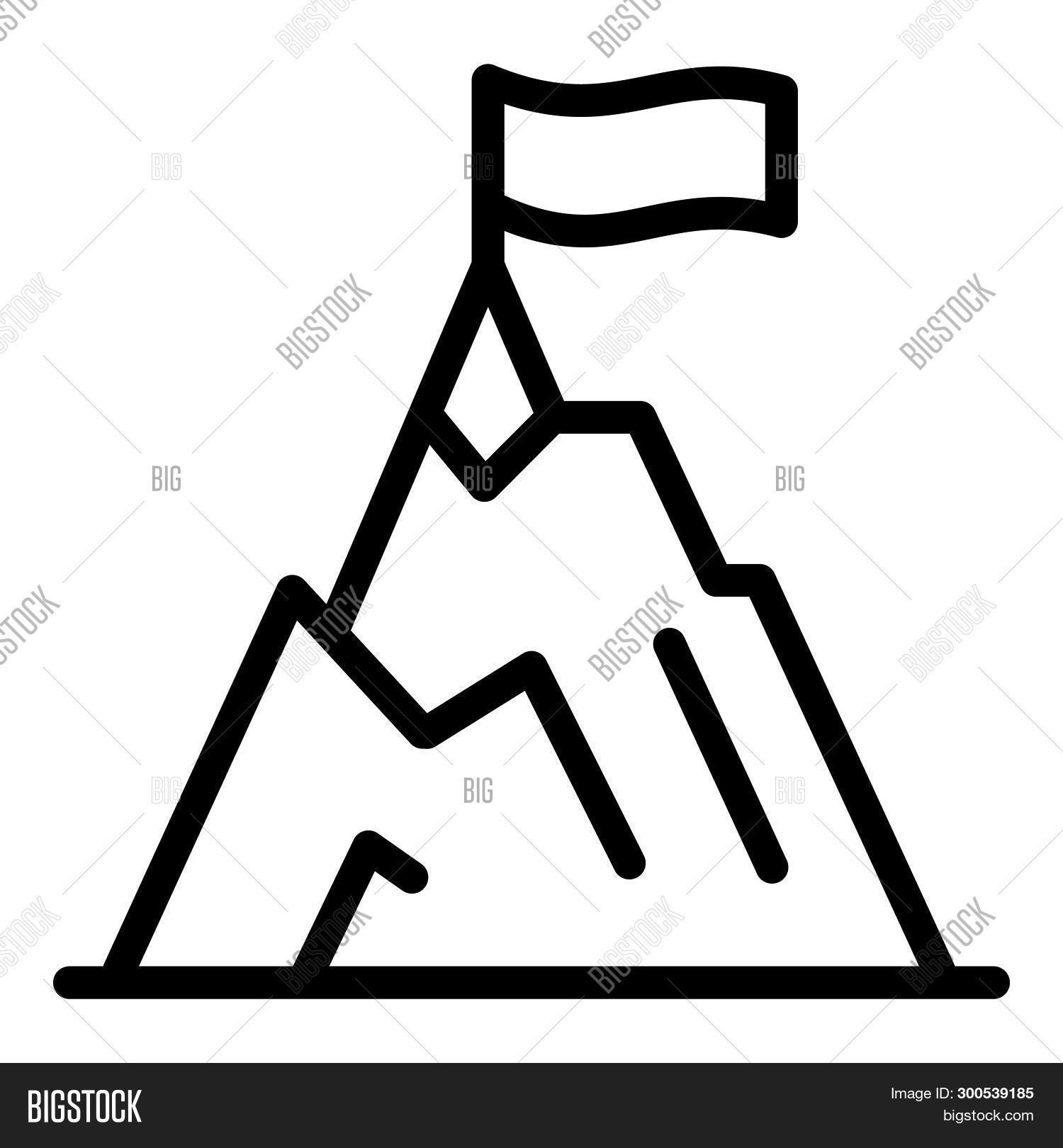 Climbing Mountain Icon Image & Photo (Free Trial) | Bigstock