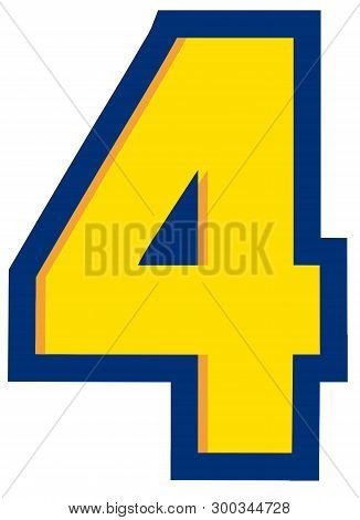 4 Four Number Yellow Image & Photo (Free Trial) | Bigstock