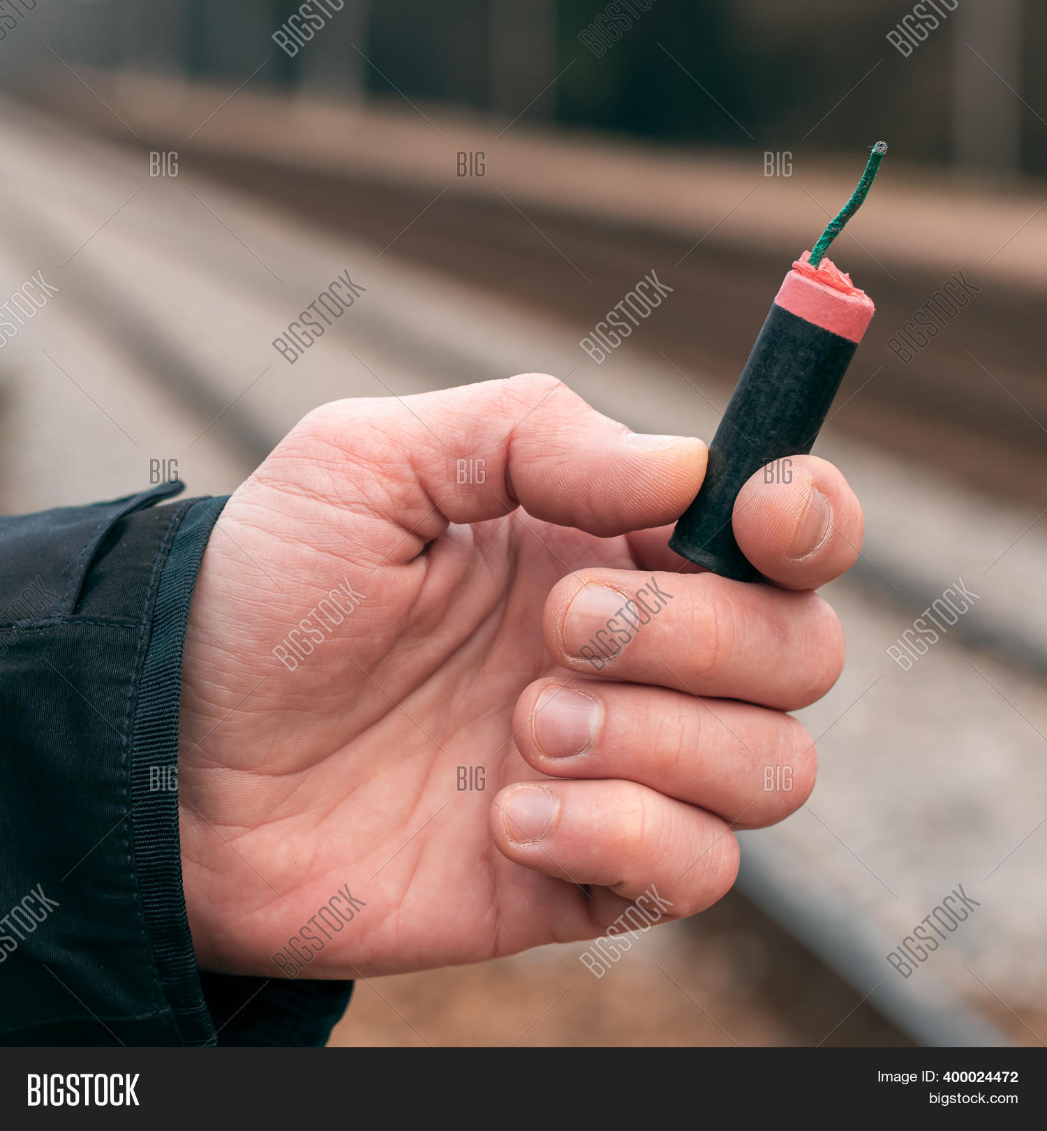 Firecracker Hand. Man Image & Photo (Free Trial) | Bigstock
