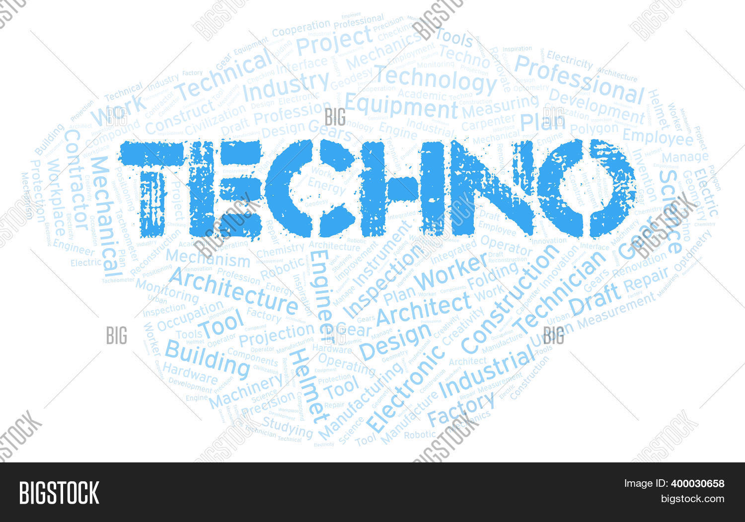 Techno Typography Word Image & Photo (Free Trial) | Bigstock