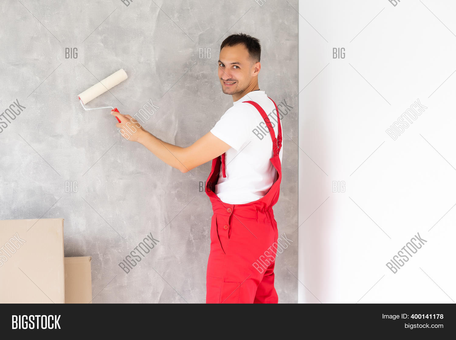 Man Painting Wall, Image & Photo (Free Trial) | Bigstock