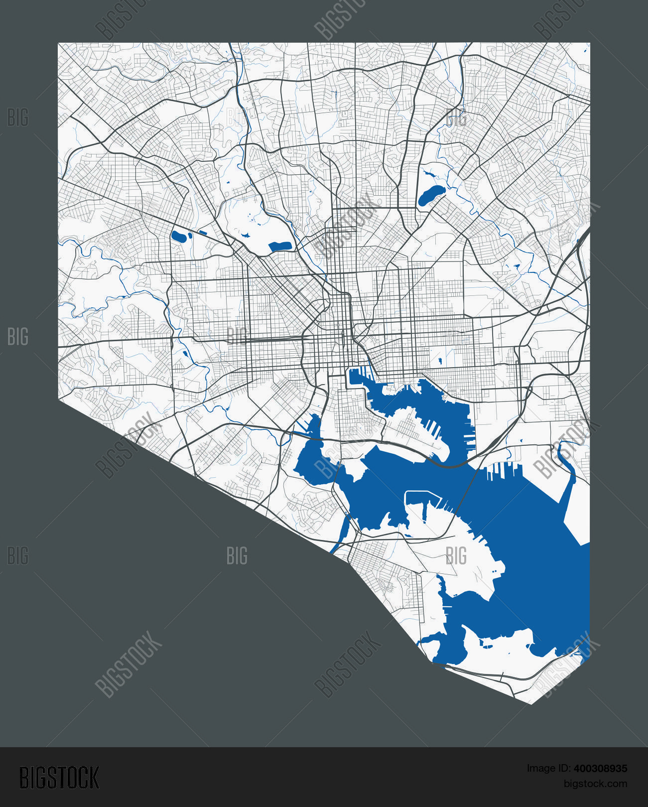 Baltimore Map. Vector & Photo (Free Trial) | Bigstock