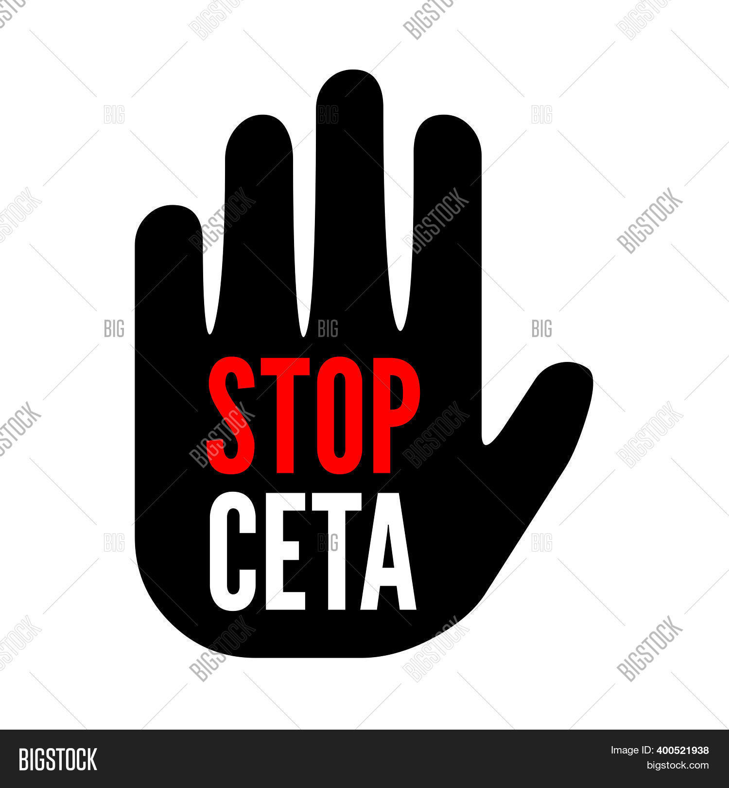 Stop Ceta Symbol White Image & Photo (Free Trial) | Bigstock