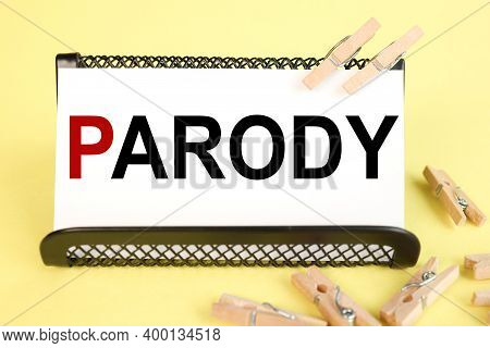 Parody. Text On White Image & Photo (Free Trial) | Bigstock