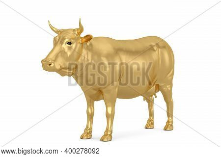 Gold Cow Isolated On Image & Photo (Free Trial) | Bigstock