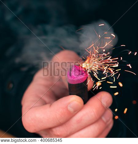 Firecracker Hand. Man Image & Photo (Free Trial) | Bigstock