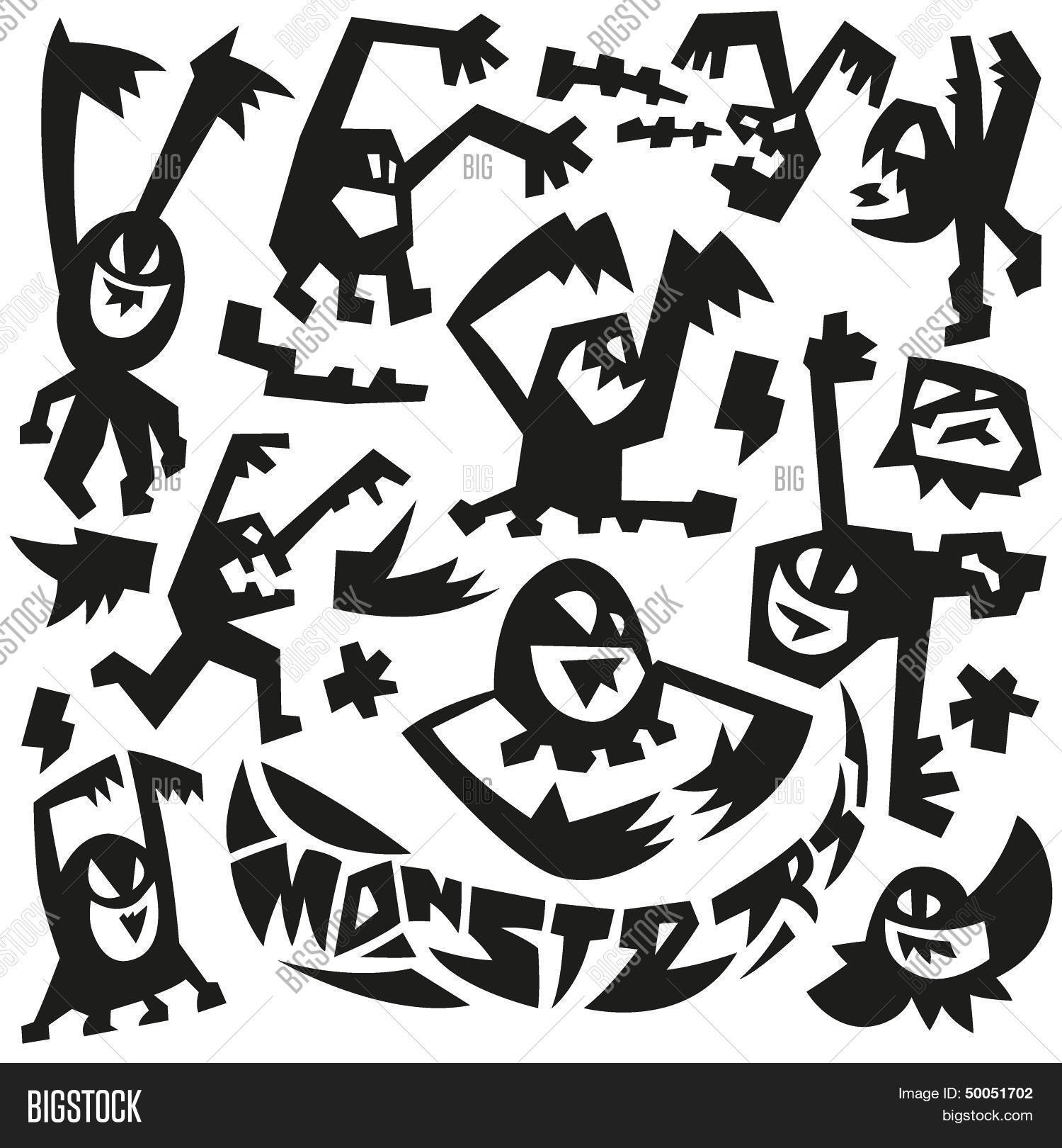 Evil Monsters - Vector & Photo (Free Trial) | Bigstock