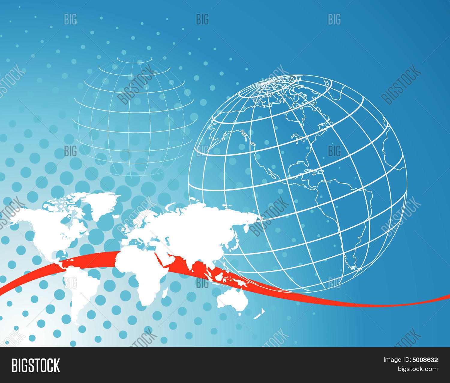 Vector y foto Mundo Mapa Vector (prueba gratis) | Bigstock
