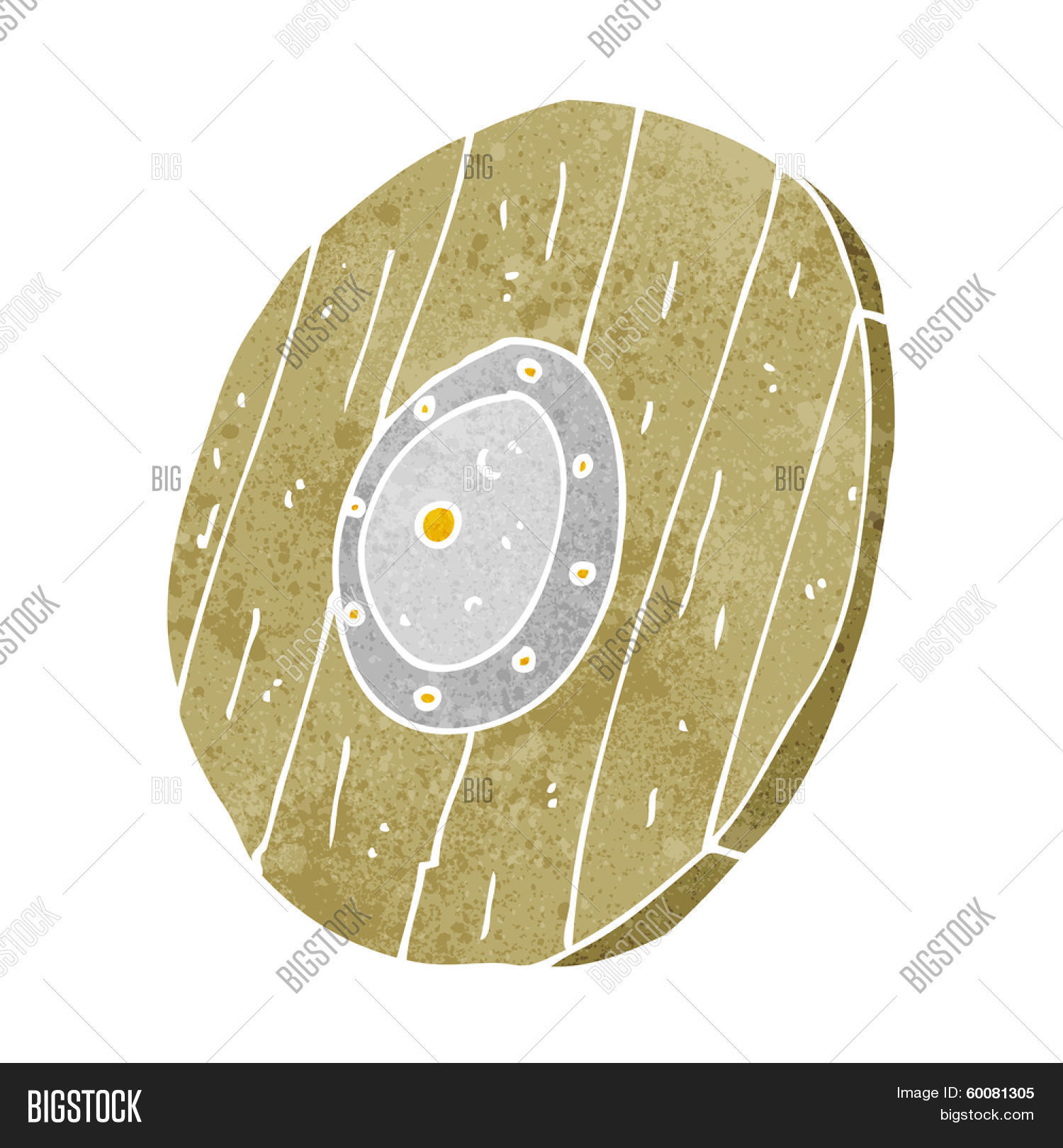 Cartoon Wooden Shield Vector & Photo (Free Trial) | Bigstock