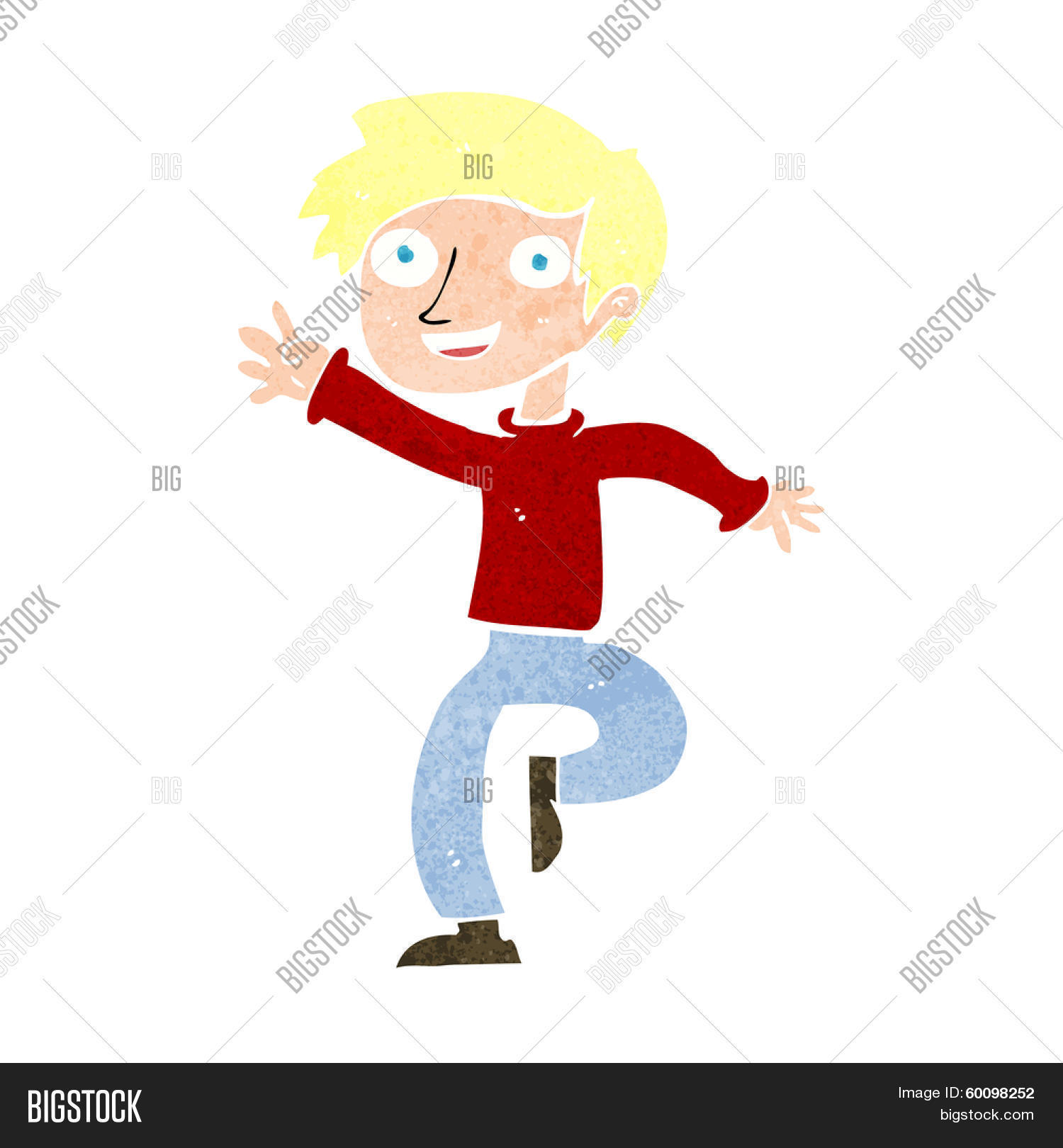 Cartoon Excited Boy Vector & Photo (Free Trial) | Bigstock