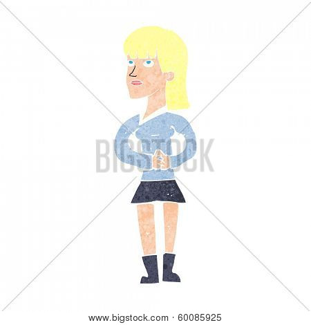 Cartoon Woman Waiting Vector & Photo (Free Trial) | Bigstock