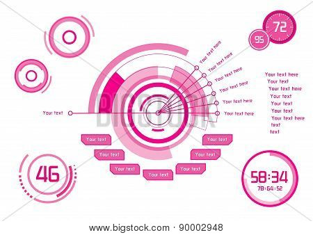 Pink Infographics Vector & Photo (Free Trial) | Bigstock