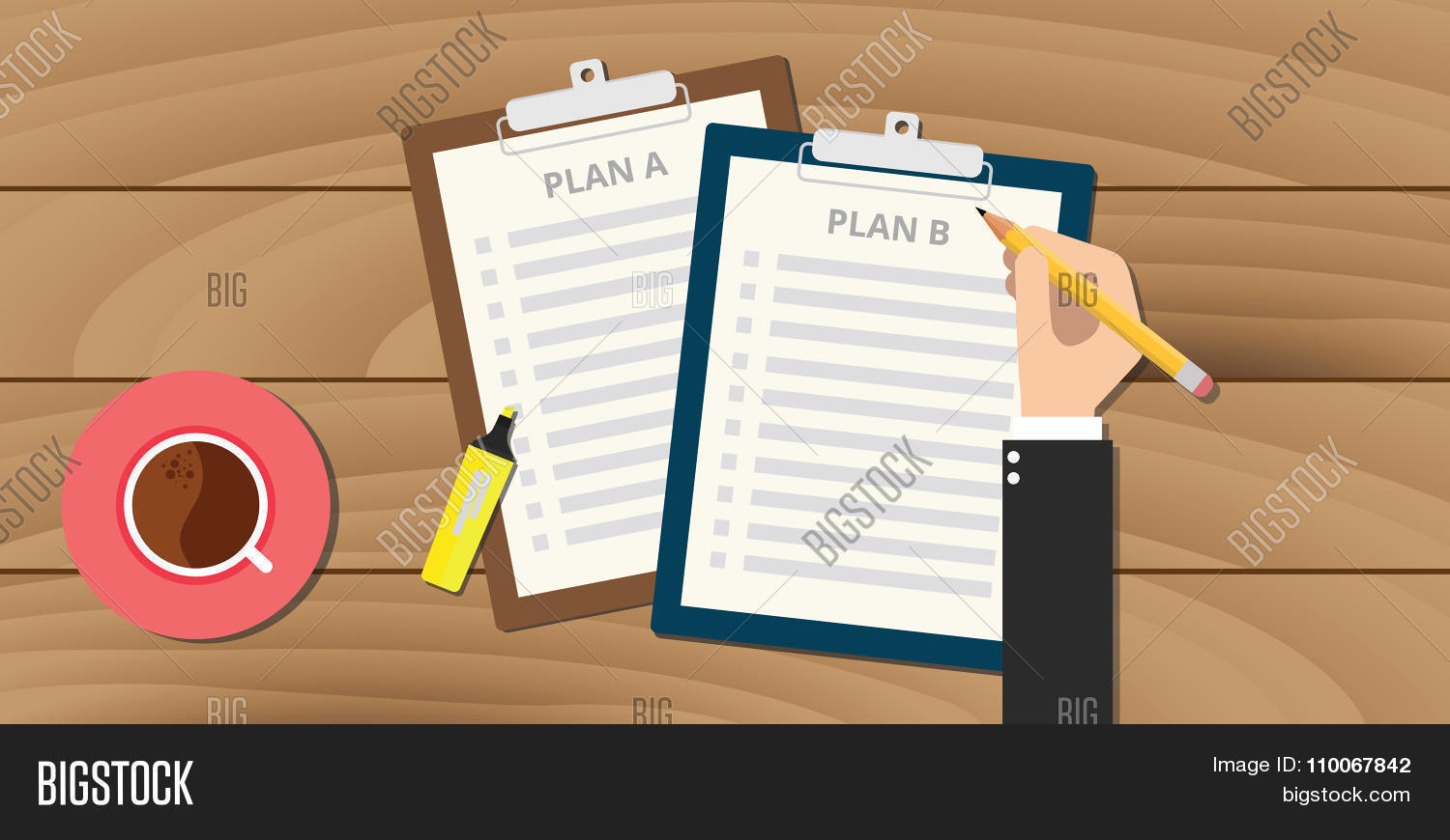Plan B Illustration Vector & Photo (Free Trial) | Bigstock