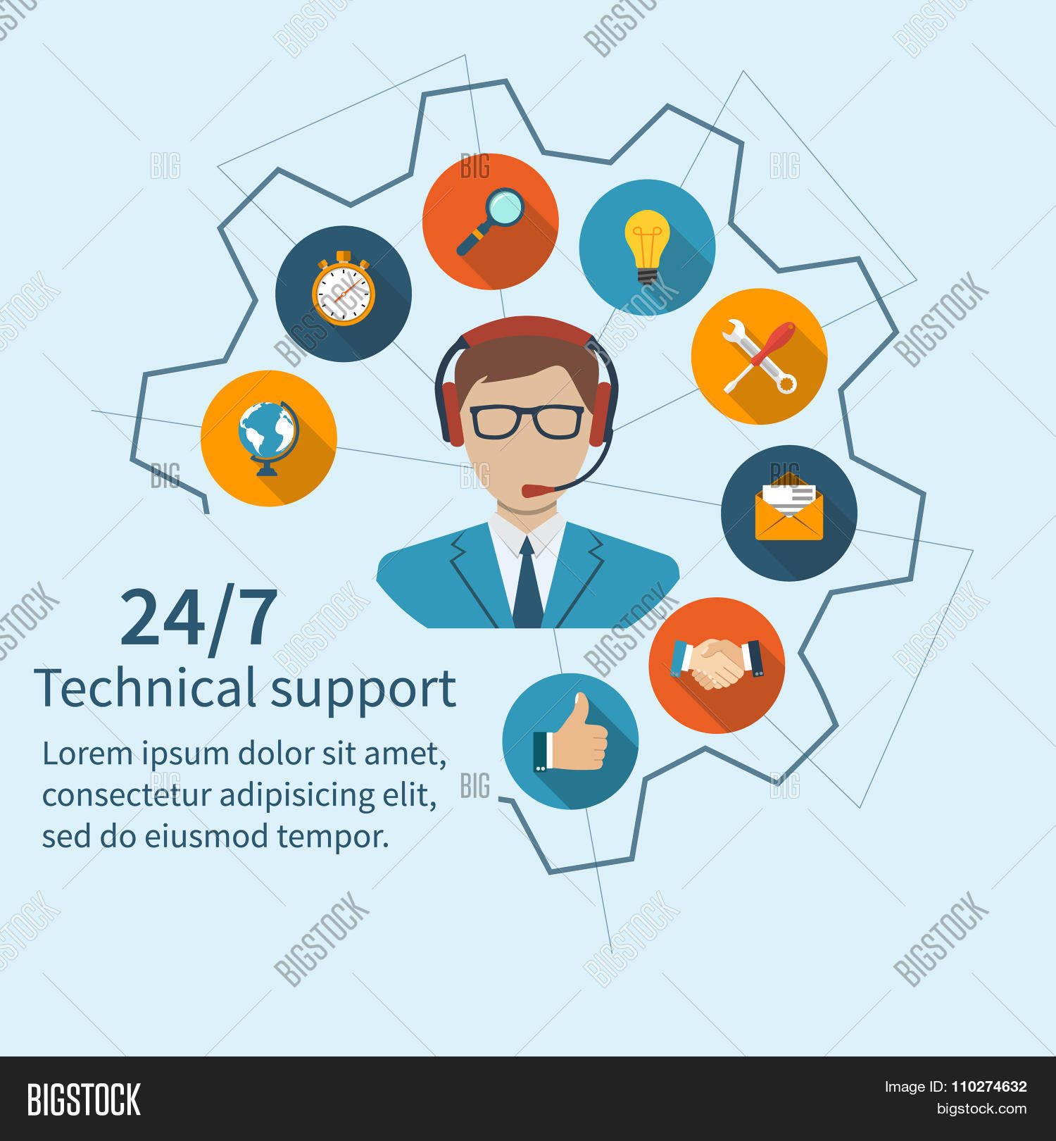 Customer Support Vector & Photo (Free Trial) | Bigstock