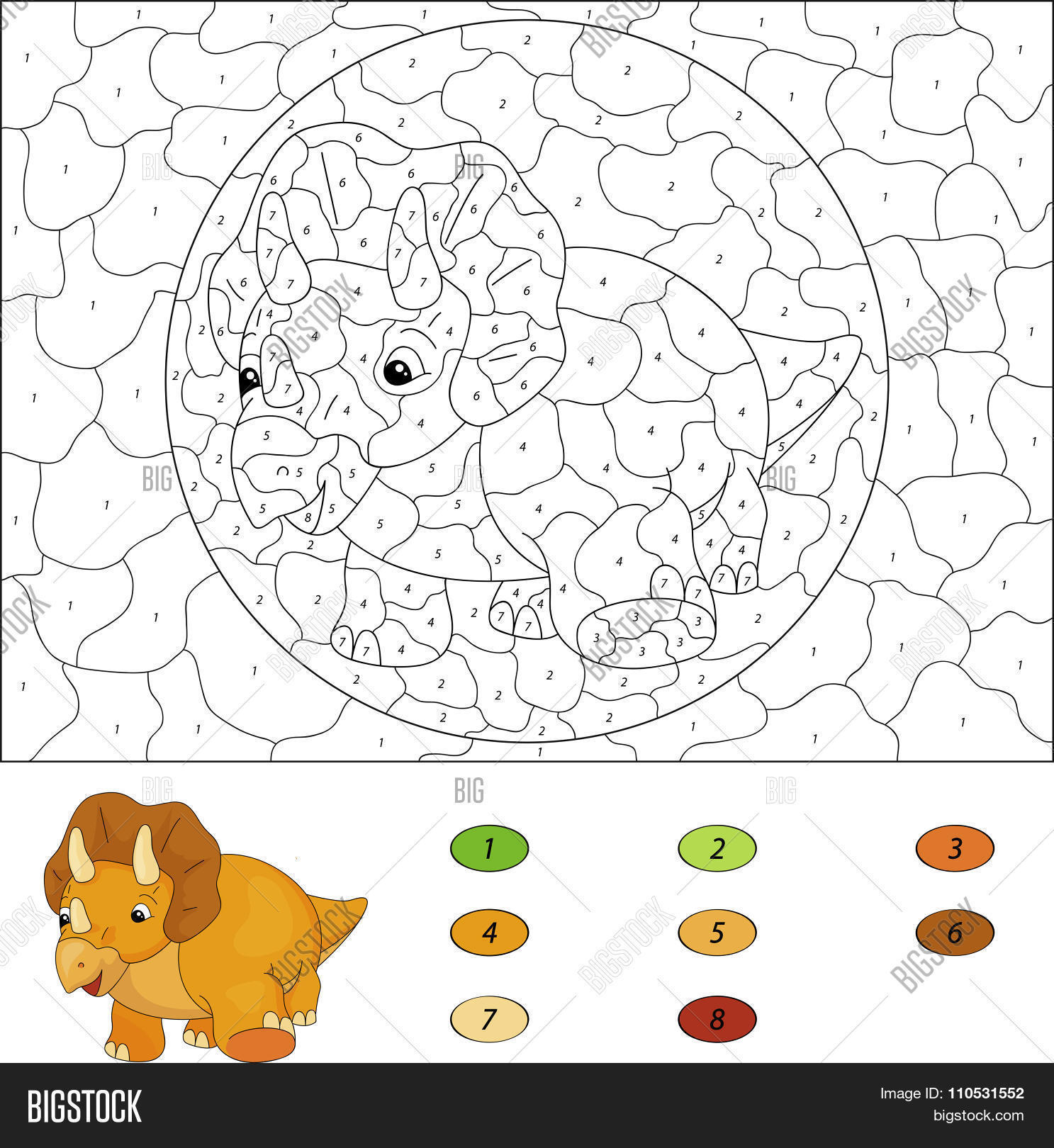 Color By Number Vector & Photo (Free Trial) | Bigstock