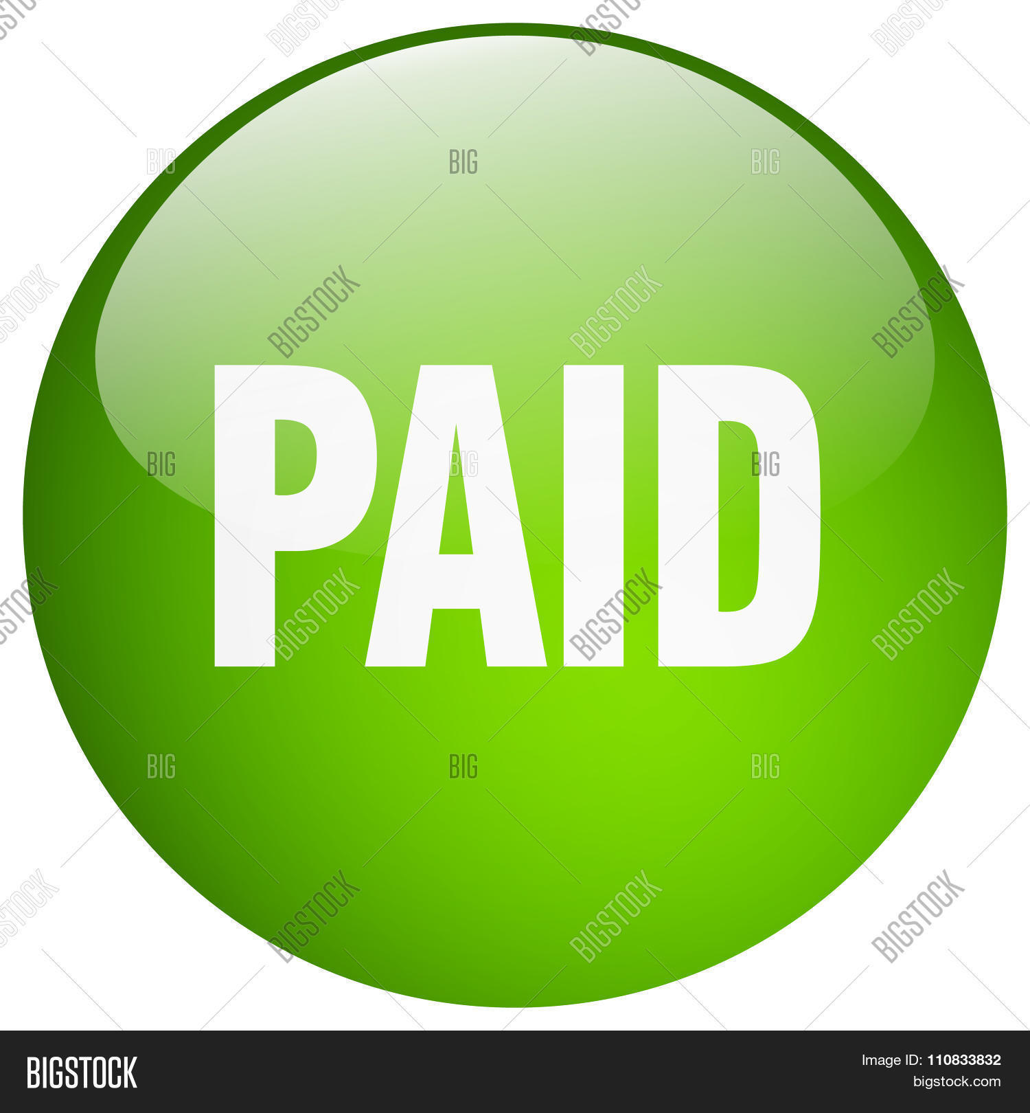Paid Green Round Gel Vector & Photo (Free Trial) | Bigstock