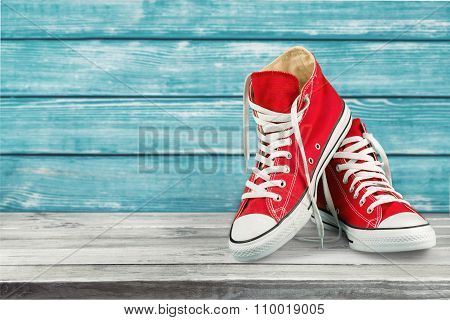 Pair New Red Sneakers Image & Photo (Free Trial) | Bigstock