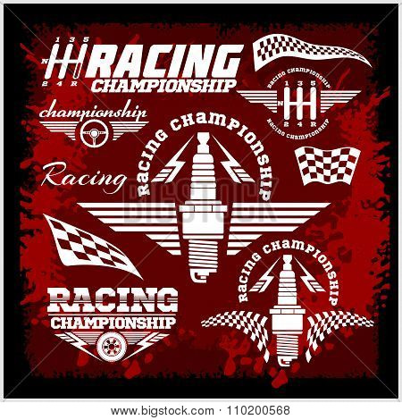 Car Racing Emblems Vector & Photo (Free Trial) | Bigstock