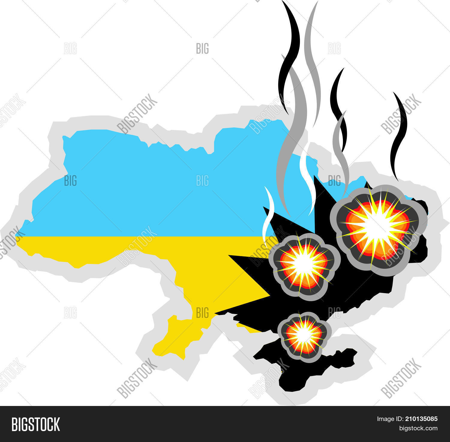 Ukraine War Conflict Vector & Photo (Free Trial) | Bigstock