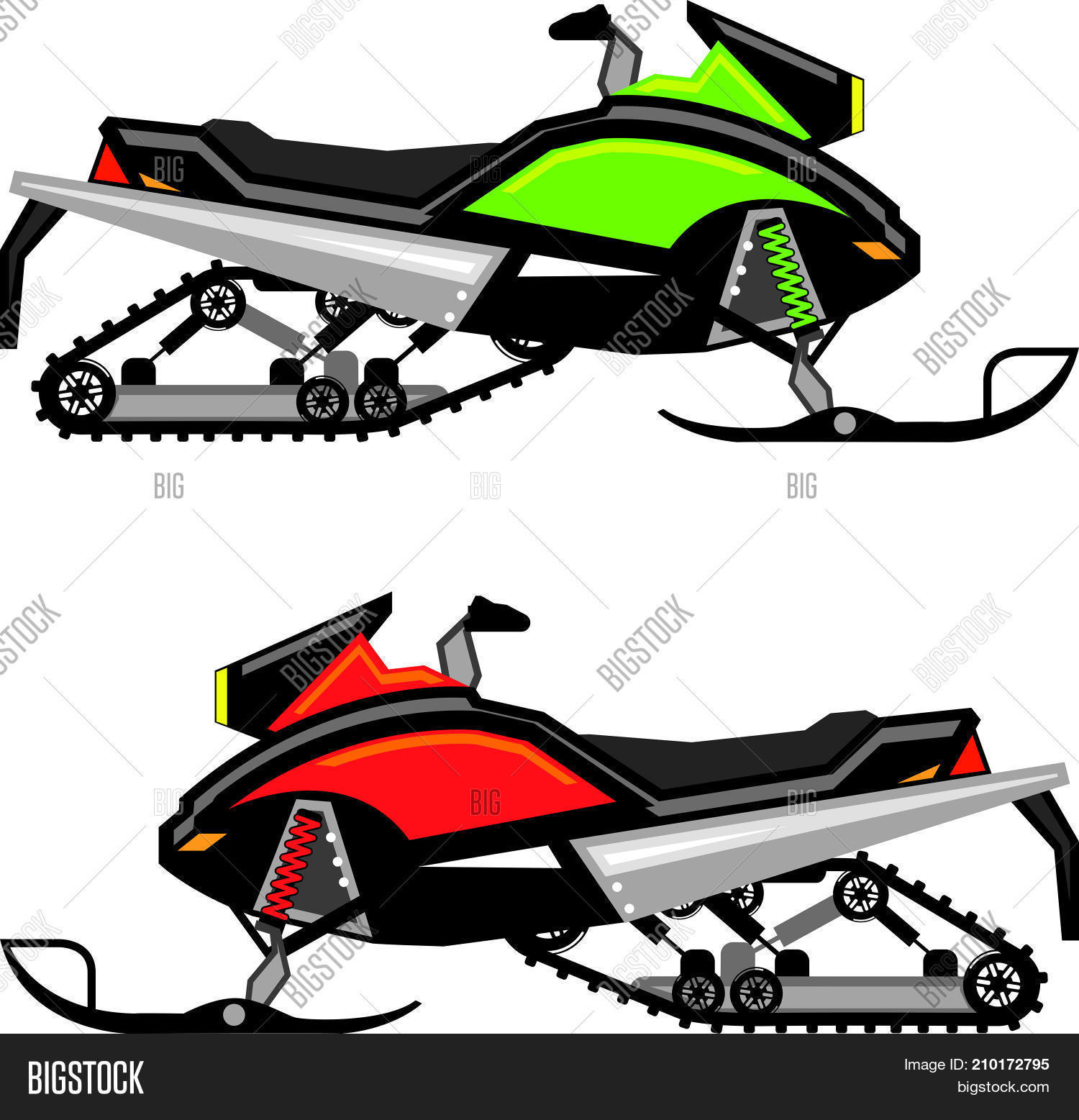 Snowmobile Vector Vector & Photo (Free Trial) | Bigstock