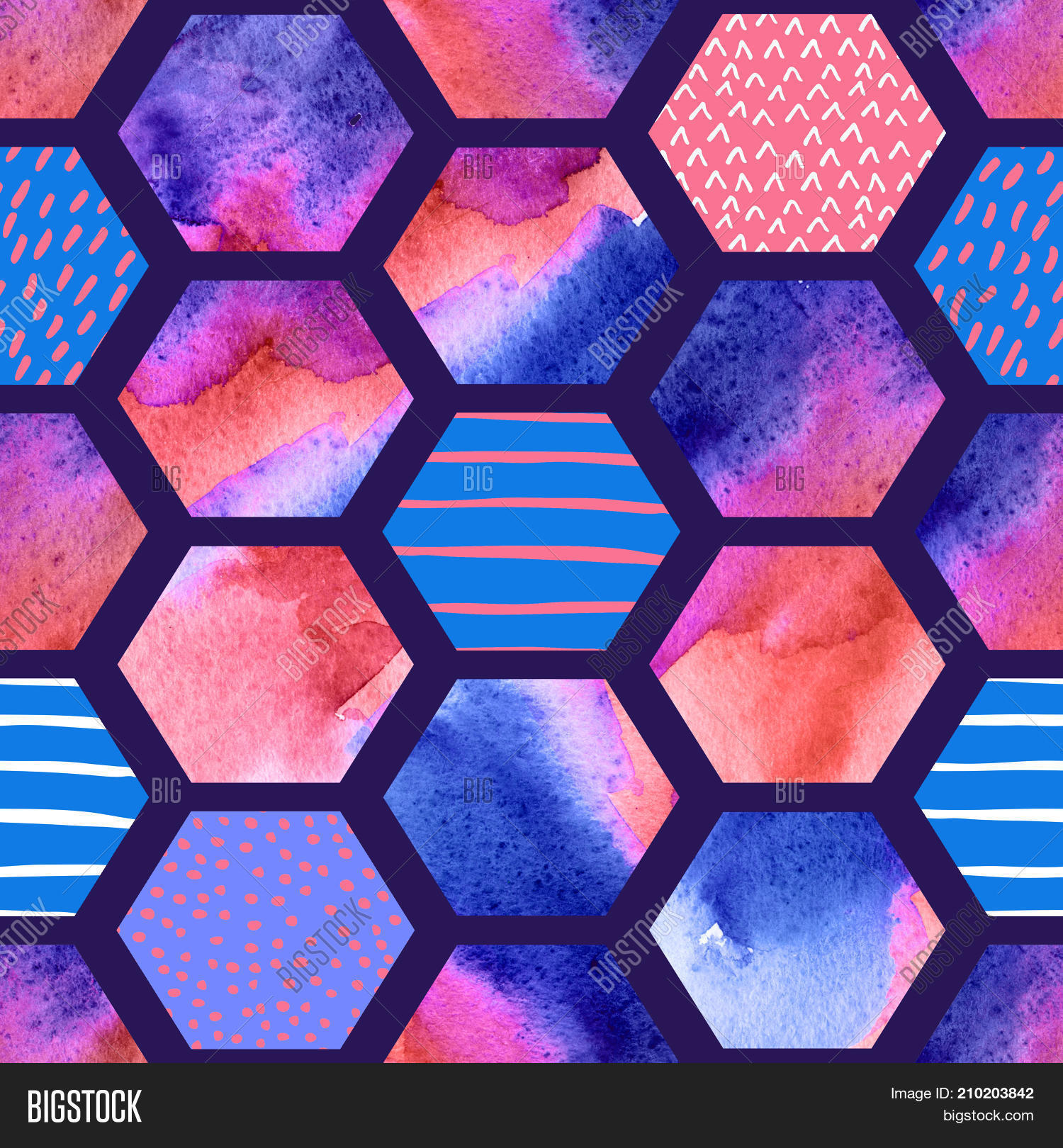 Watercolor Hexagon Image & Photo (Free Trial) | Bigstock