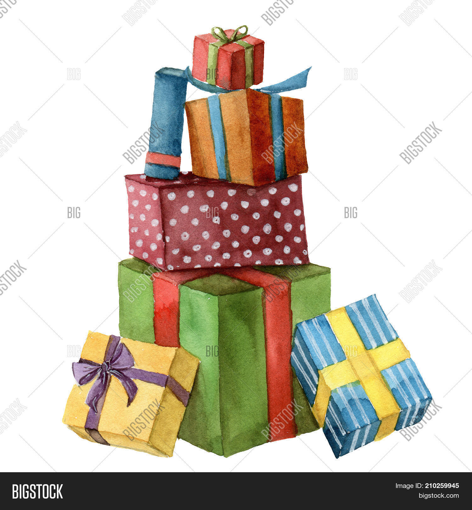 Watercolor Christmas Image & Photo (Free Trial) | Bigstock