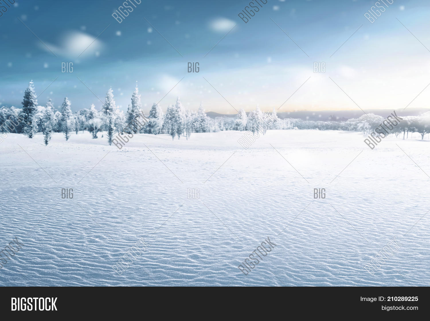 Landscape Snowy Field Image & Photo (Free Trial) | Bigstock