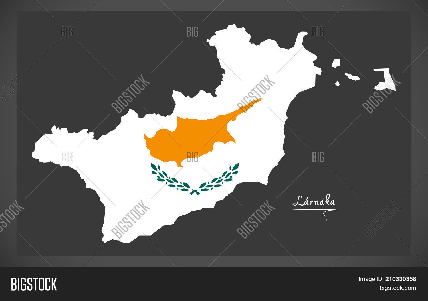 Larnaka Map Cyprus Image & Photo (Free Trial) | Bigstock