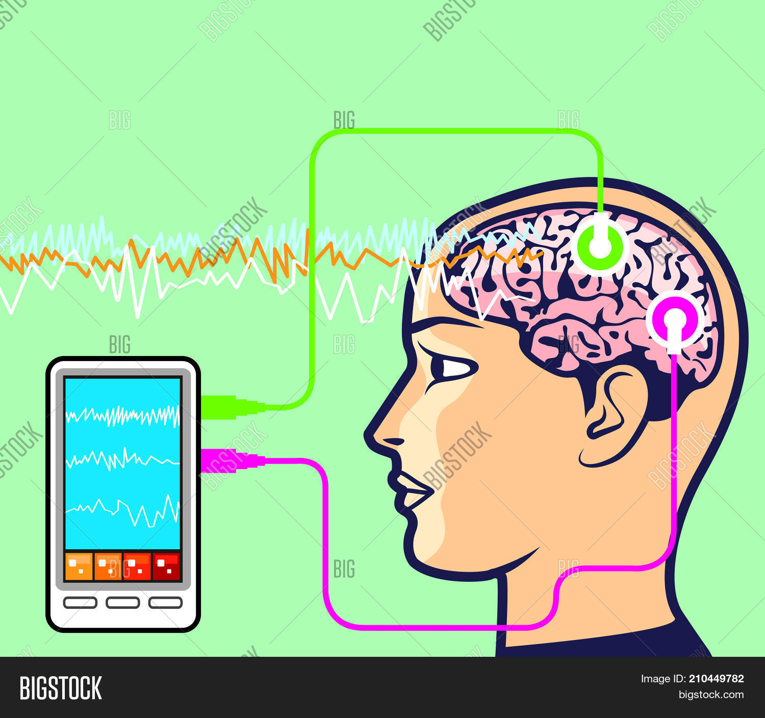 Brainwave Monitoring Vector & Photo (Free Trial) | Bigstock