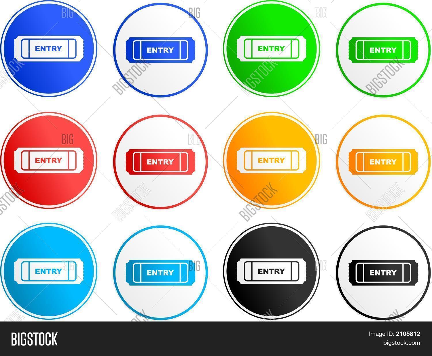 Entry Sign Icons Image & Photo (Free Trial) | Bigstock